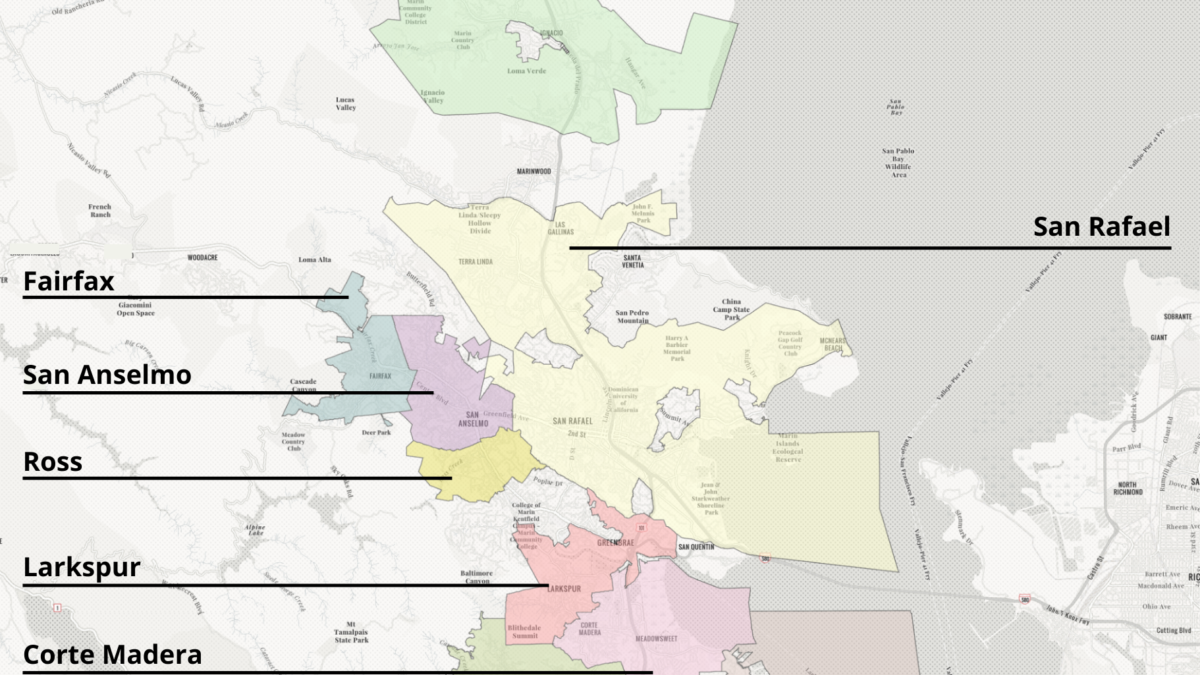 Marin County Map California